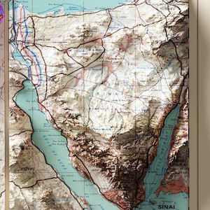 Geological Map of the Israel Vintage Reprint Historical Map With Relief ...