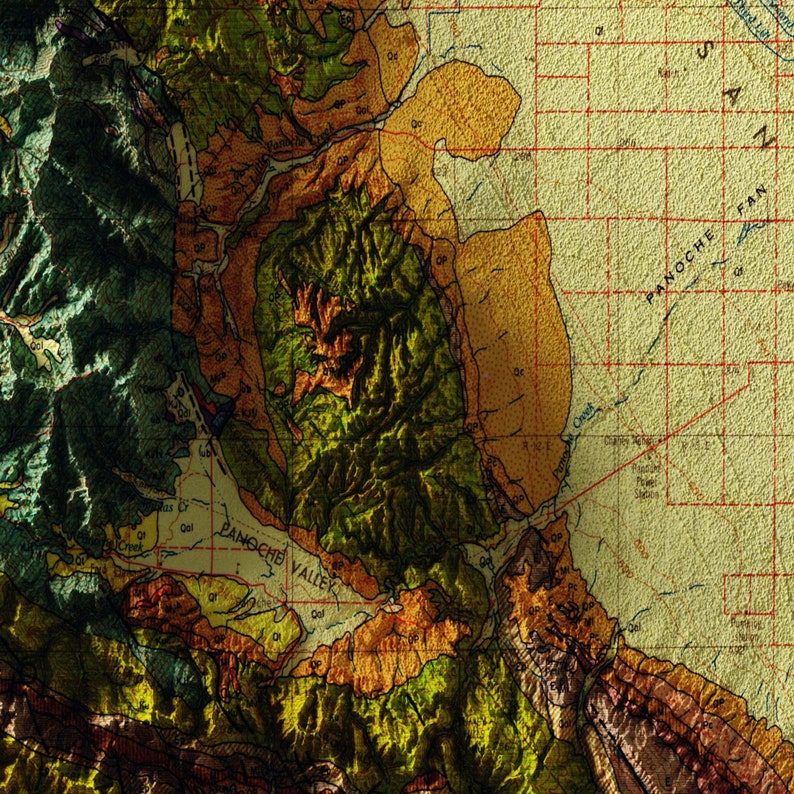 Geological Map of Santa Cruz, California Vintage Reprint Historical Map ...