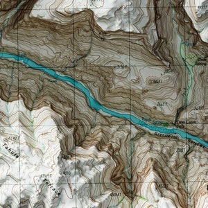 Fishtail Mesa Grand Canyon National Park,arizona Topographic Map 1988 ...