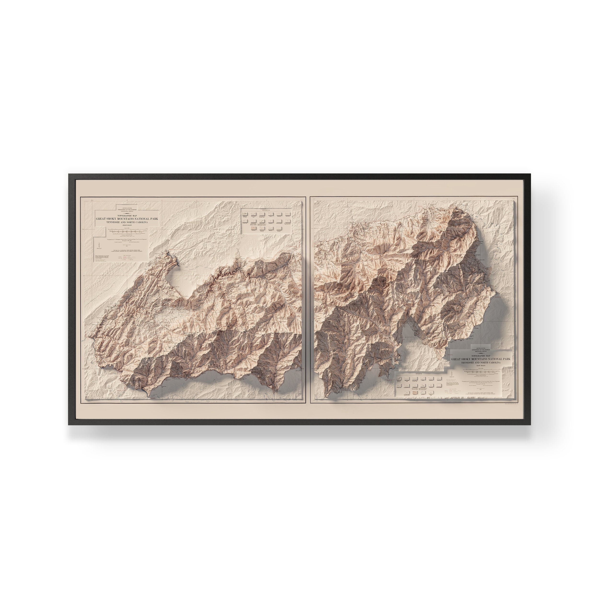 Great Smoky Mountains Topographic Map Great Smoky Mountains National