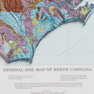 North Carolina Map, Geologic Map of North Carolina-vintage Reprint ...