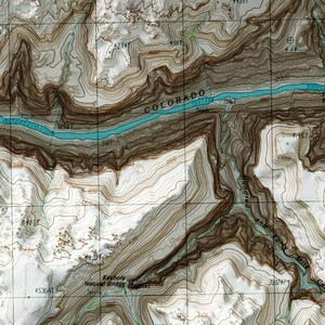 Fishtail Mesa - Grand Canyon National Park,arizona Topographic Map 1988 ...