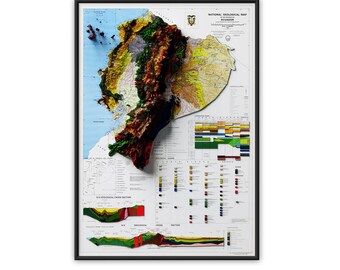 Ecuador Map 1913 Old Republic of the Equator Atlas Poster - Etsy