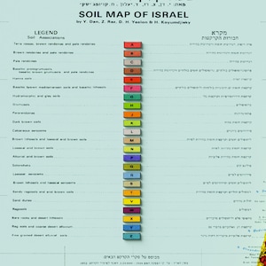 Geological Map of the Israel Vintage Reprint Historical Map With Relief ...