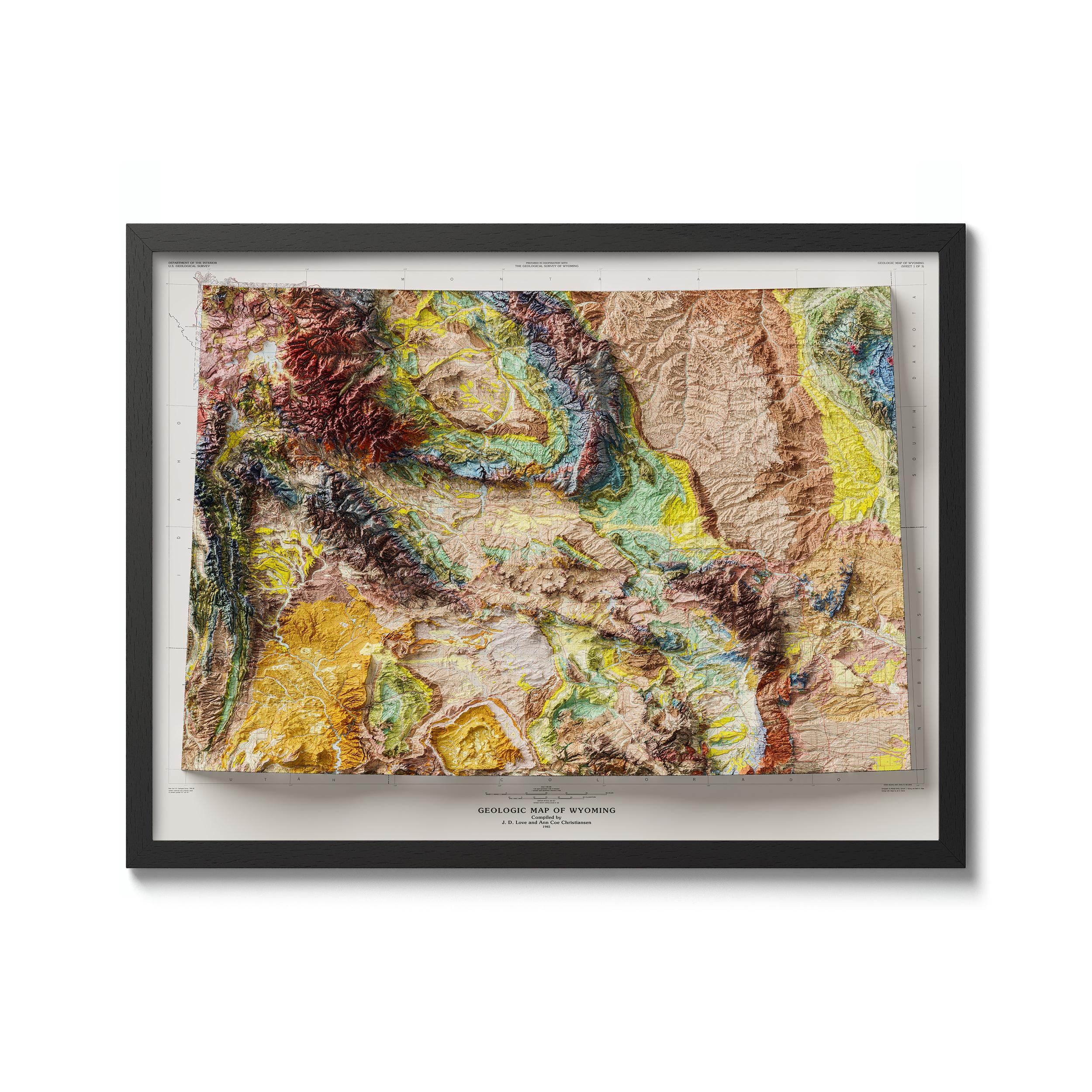 Wyoming Geological Map – 1985 Vintage Style - Etsy