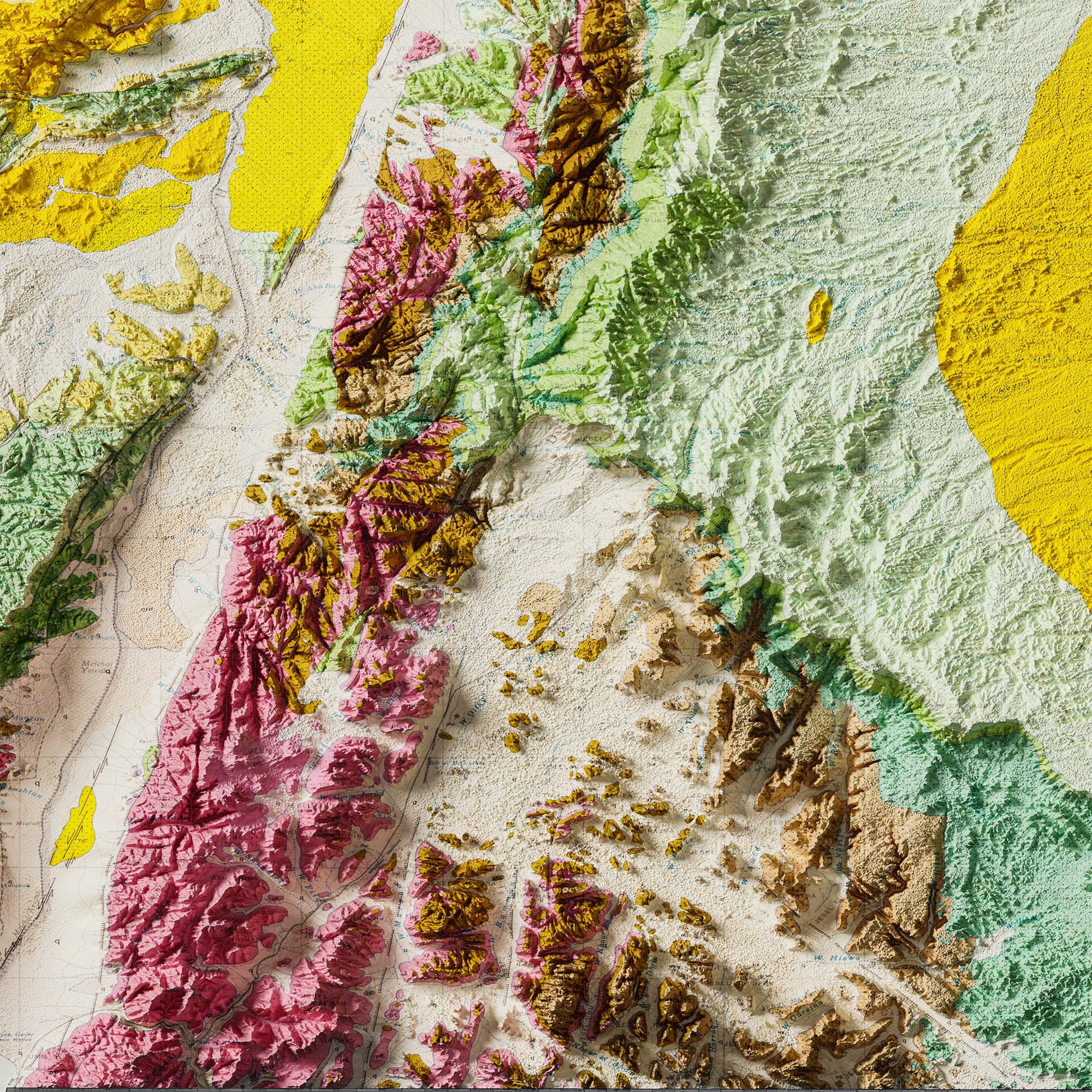 Geological Map of the Israel 1965 Vintage Reprint Historical Map With ...