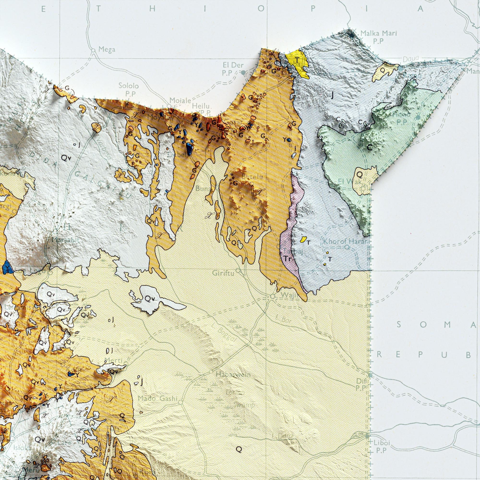 Kenya Map Geologic Map of Kenya Kenya Soil Map Kenya Art - Etsy UK