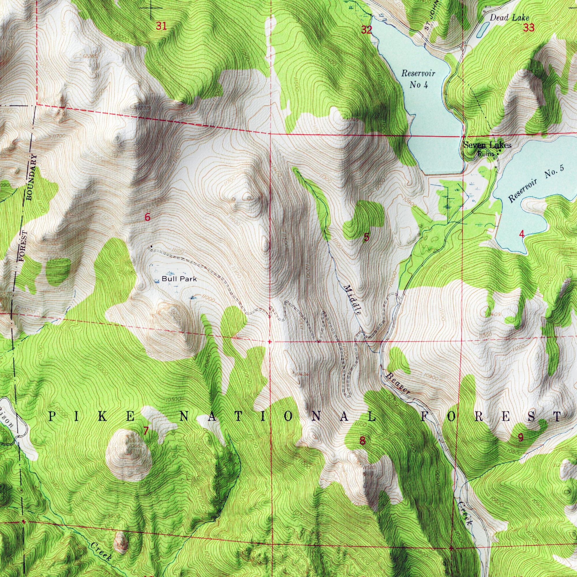 Topographic Map of Pikes Peak 1951-colorado Vintage Reprint Historical ...