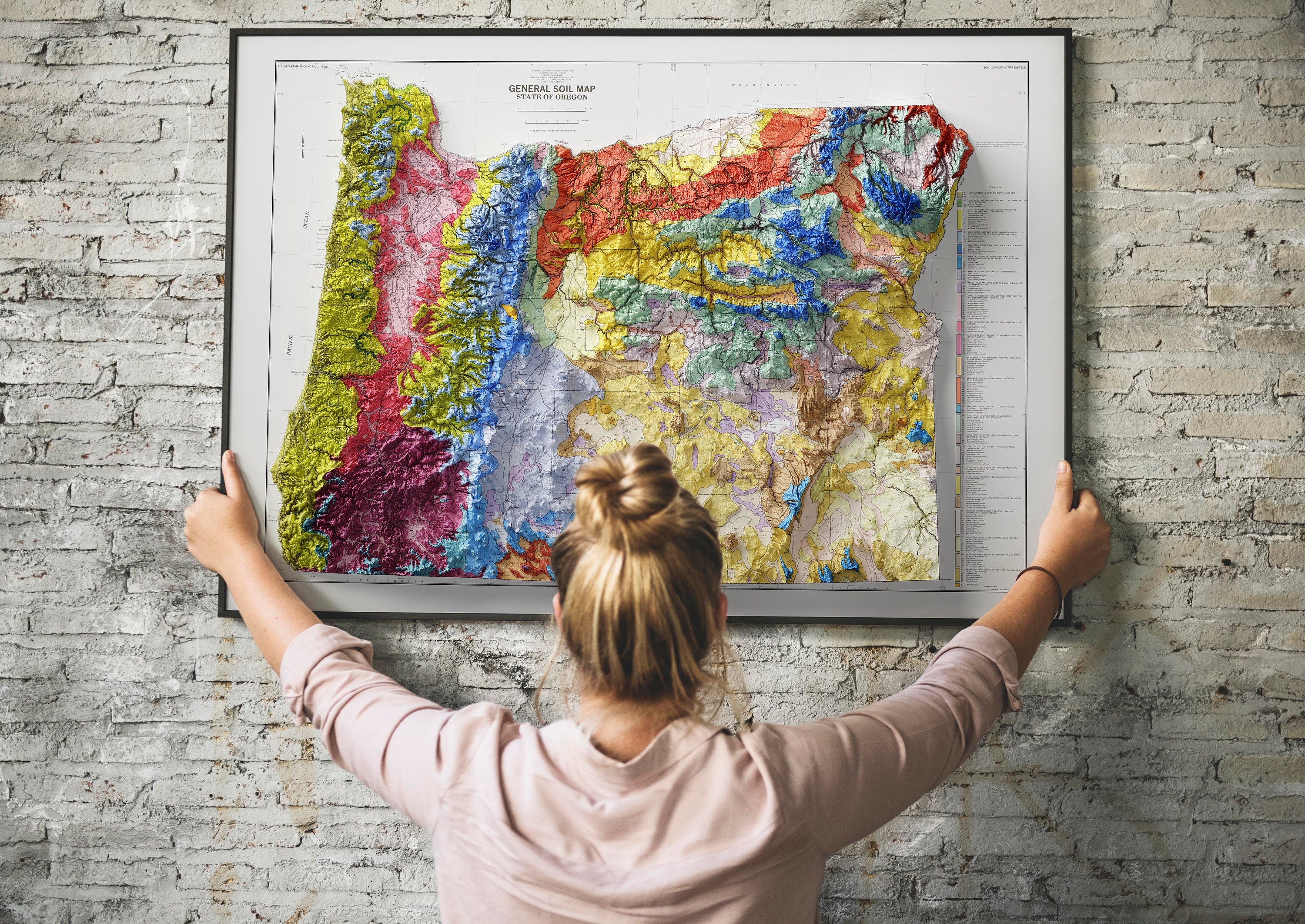 Oregon Geologic Map Print 1986 - Etsy