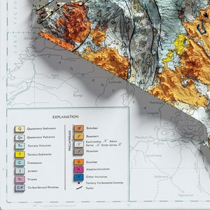 Kenya Map, Geologic Map of Kenya, Kenya Soil Map, Kenya Art, Kenya Gift ...