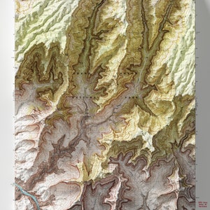 Shiva Temple Map, Grand Canyon National Park Map, Topographic Map With ...