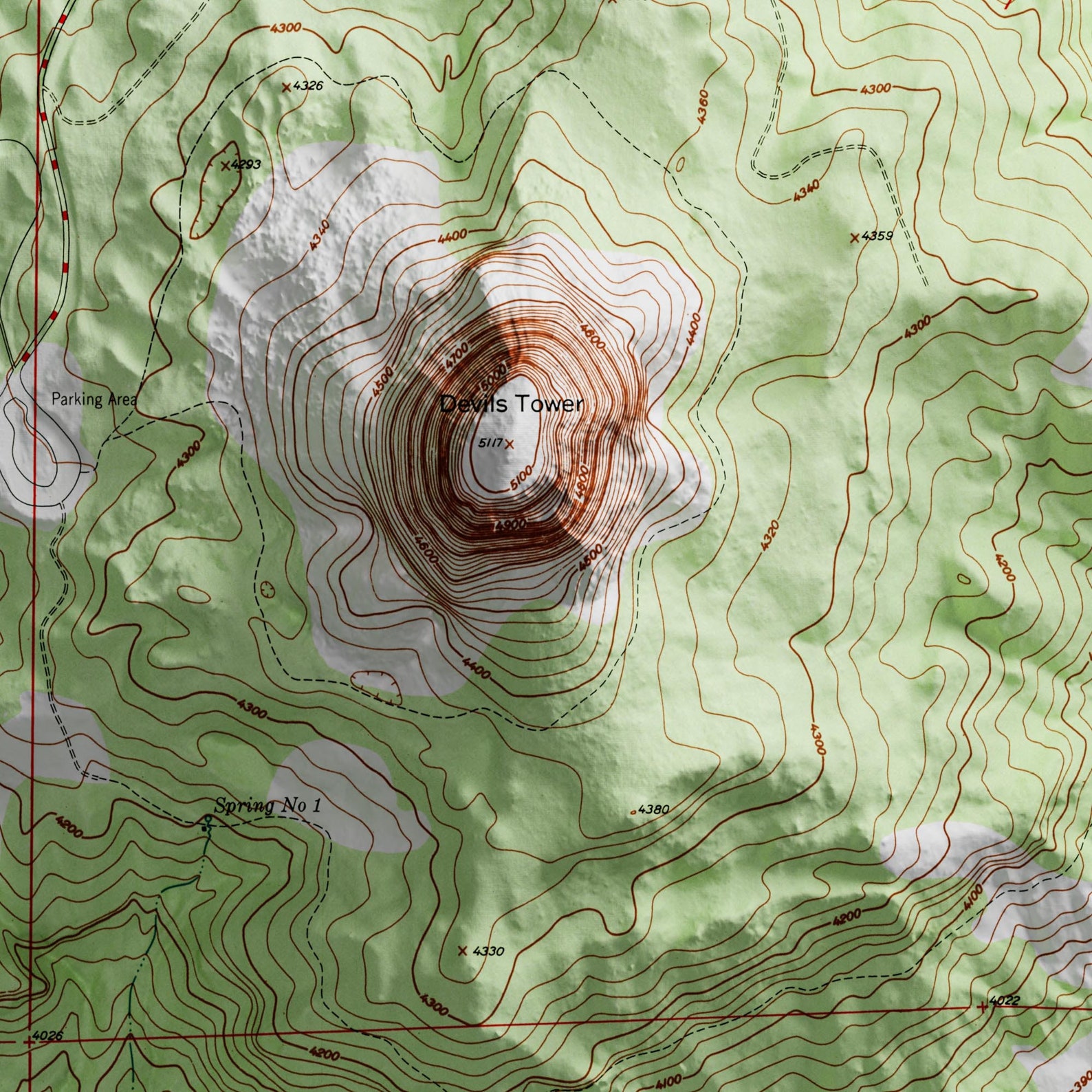 Devils Tower National Monument Topographic Map-wyoming 1969 Vintage ...