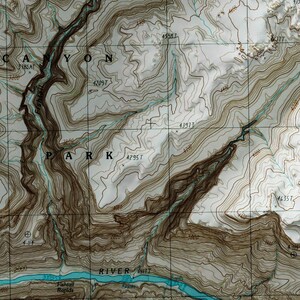Fishtail Mesa - Grand Canyon National Park,arizona Topographic Map 1988 ...