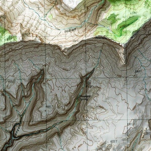 Fishtail Mesa - Grand Canyon National Park,arizona Topographic Map 1988 ...