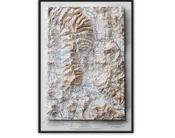 Idaho Raised 3d Map - Etsy