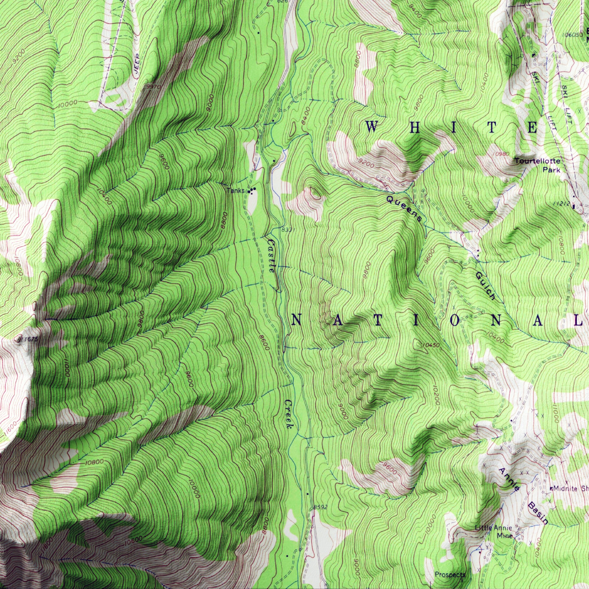 Aspen Topographic Map Colorado 1960 Vintage Reprint Historical Map With ...