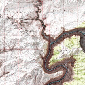 Arches Map Arches National Park Topographic Map Utah, Vintage Reprint ...