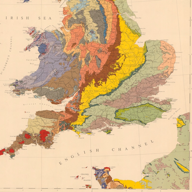 Geological Map of British Isles and Ireland, British Islands Geological ...