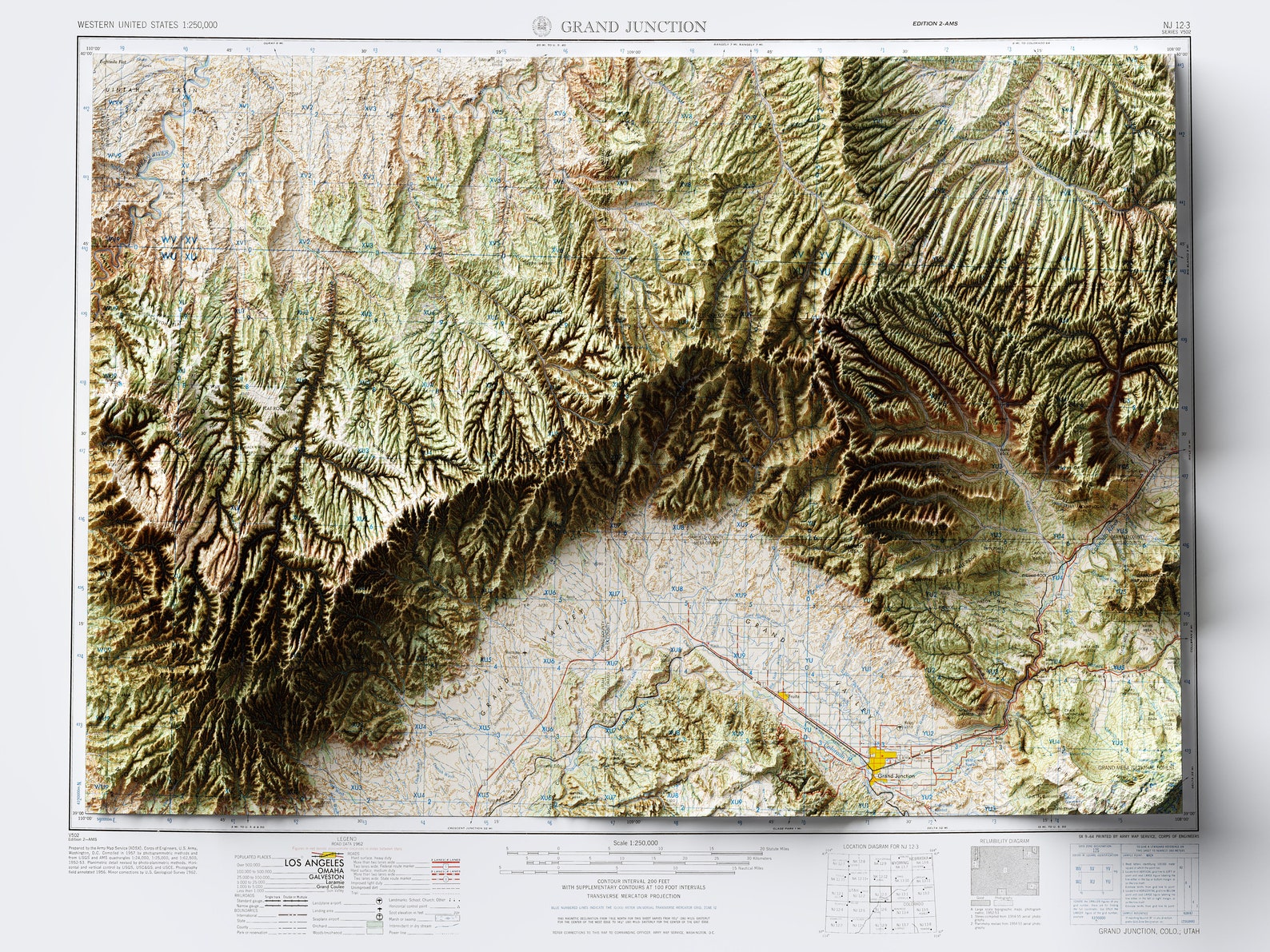 Grand Junction Map 1962, Topographic Map of Grand Junction Colorado ...