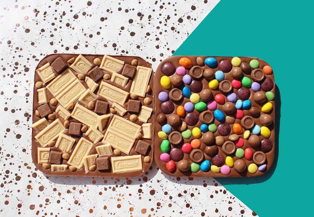 Belgian Chocolate Slab: Extra Large Toppings Bar - Choose 2 - Etsy