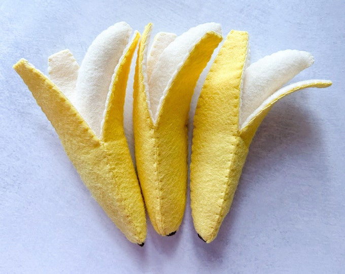 Felt Bananas | Fruit | Felt Pretend Food | Eco Friendly Pretend Food ...