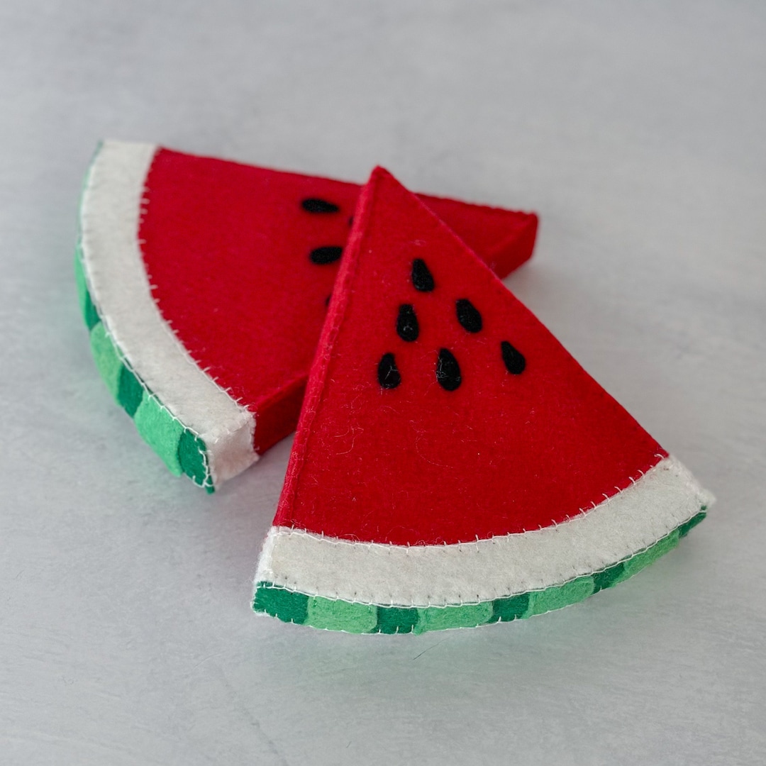 Felt Watermelon | Play Food Fruit | Felt Toys | Pretend Fruit | Eco ...