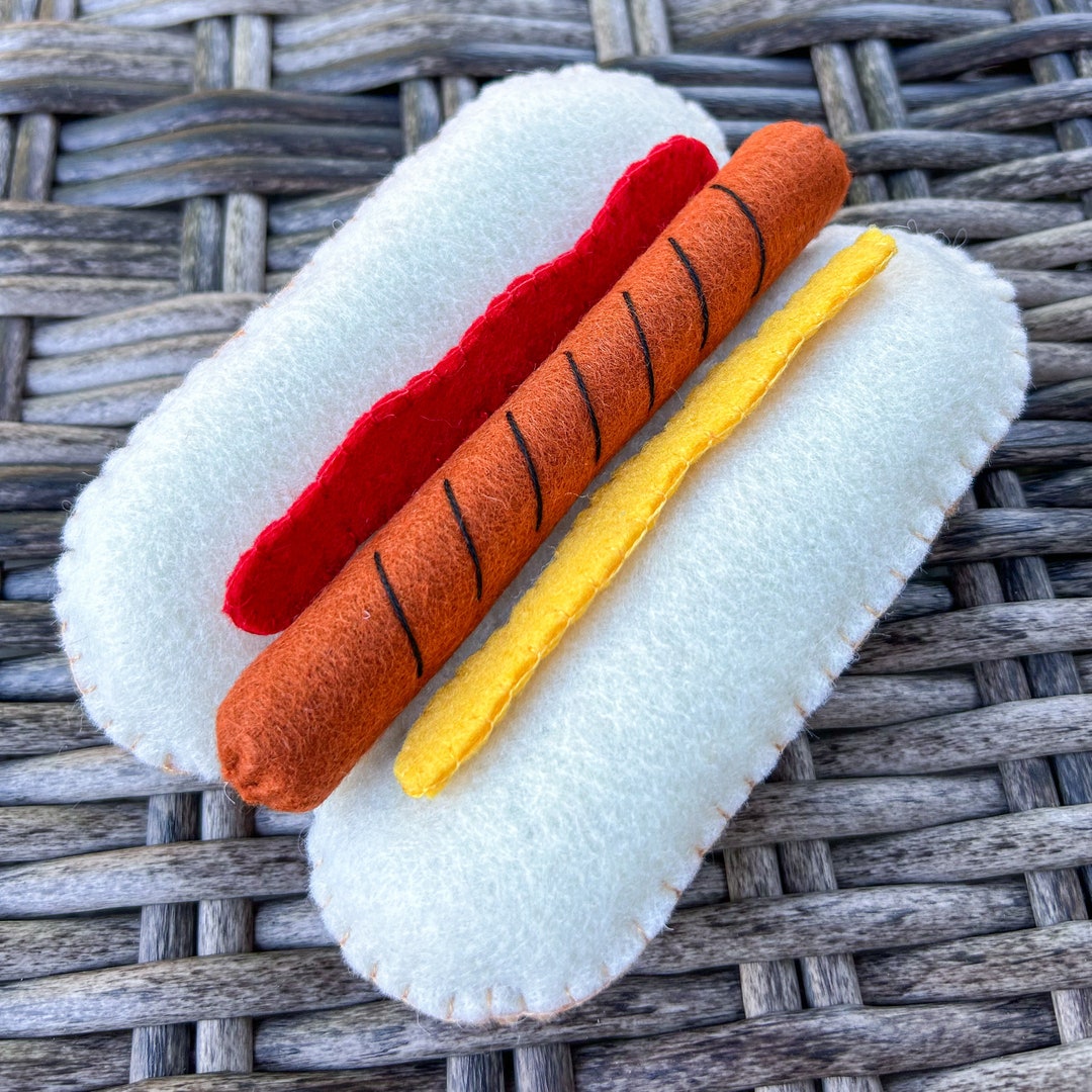 Felt Hot Dogs | Play Food | Felt Toys | Eco-friendly Toy Food - Etsy