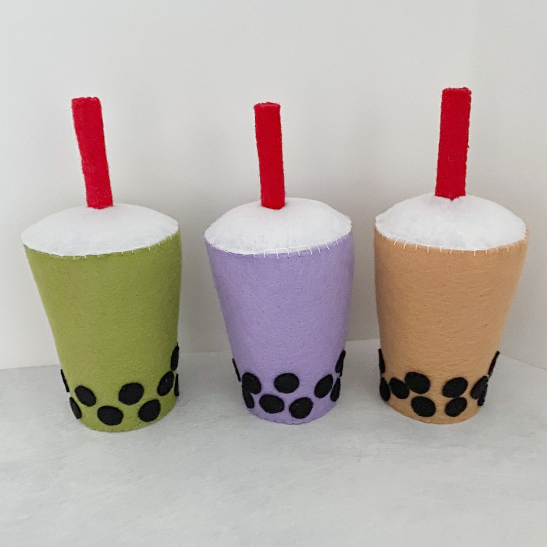 Felt Boba Set | Play Food | Felt Toys | Pretend Cookies | Eco Friendly ...