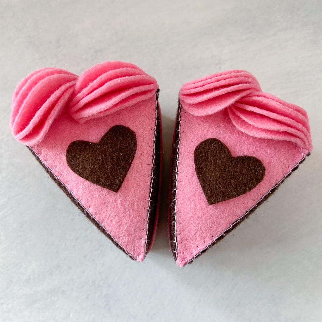 Felt Chocolate Cake | Felt Cake Slices | Felt Pretend Food | Eco ...