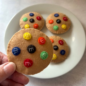 Felt M&M Cookies | Felt Pretend Food | Eco Friendly Pretend Food | Felt ...