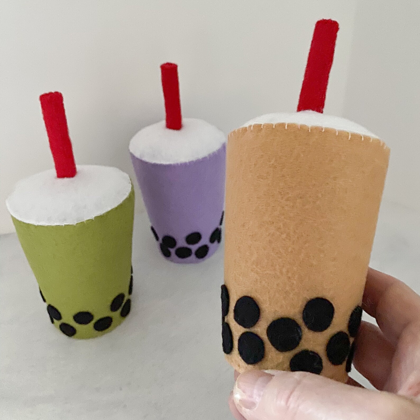 Felt Boba Set Play Food Felt Toys Pretend Cookies Eco - Etsy