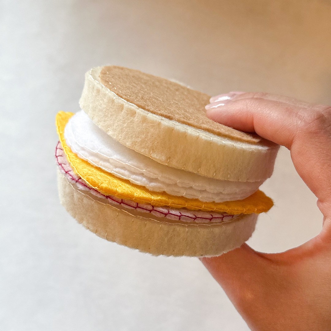 Felt Breakfast Sandwich Play Food Ham Felt Toys Pretend - Etsy New Zealand