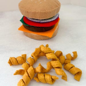 Felt Burger Set | Pretend Play Food | Play Food | Kids Toy | Burger and ...