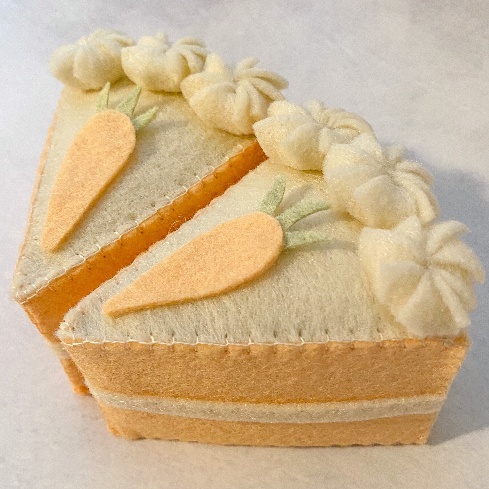 Felt Carrot Cake Felt Cake Slices Felt Pretend Food Eco - Etsy