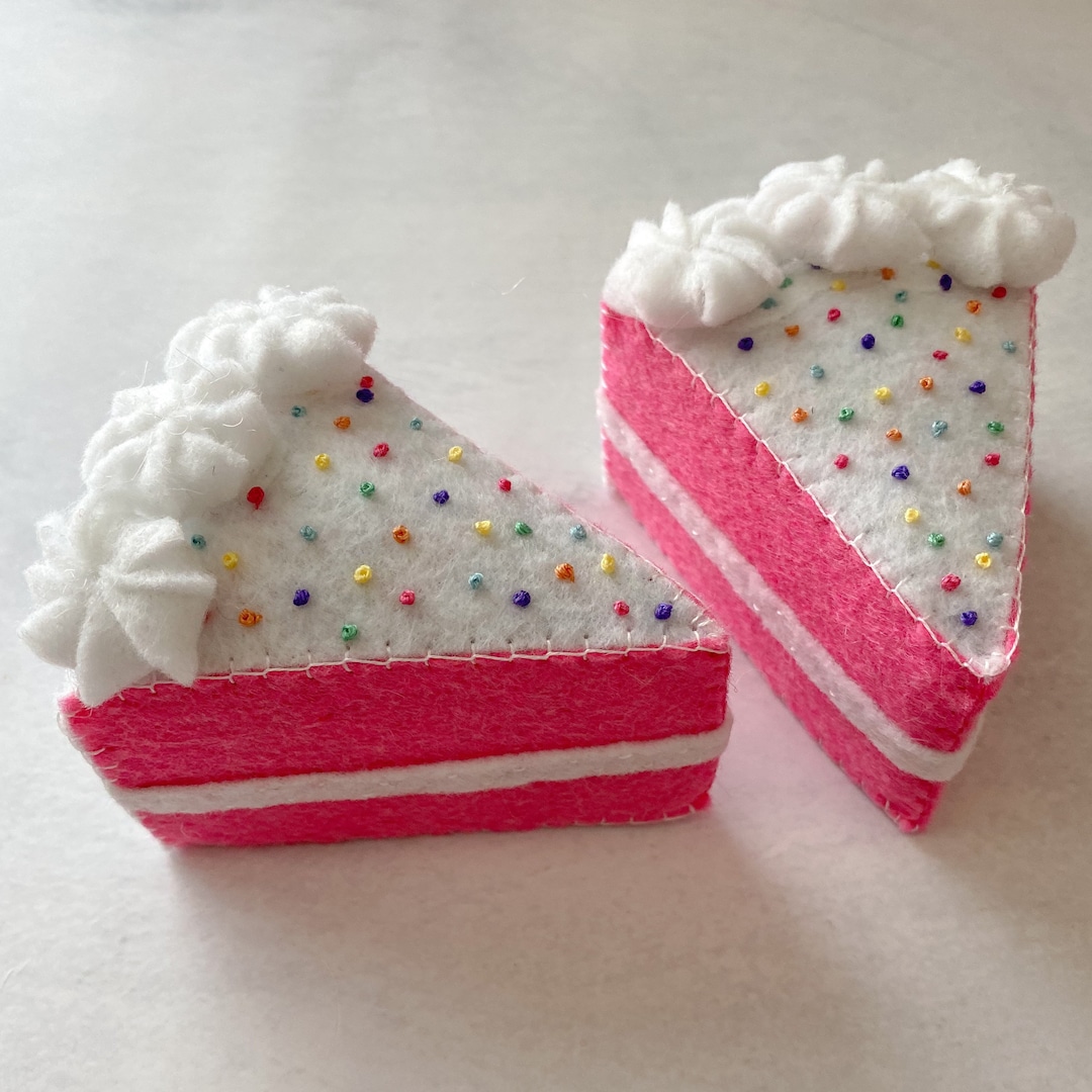 Felt Sprinkle Cake | Felt Cake Slices | Felt Pretend Food | Eco ...