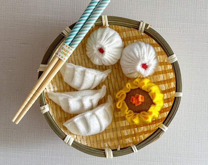 Felt Dumpling Set | Dim Sum | Pretend Play Food | Play Food | Kids Toy ...