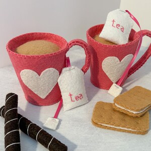 Felt Tea Set | Play Food | Felt Toys | Pretend Cookies | Eco Friendly ...