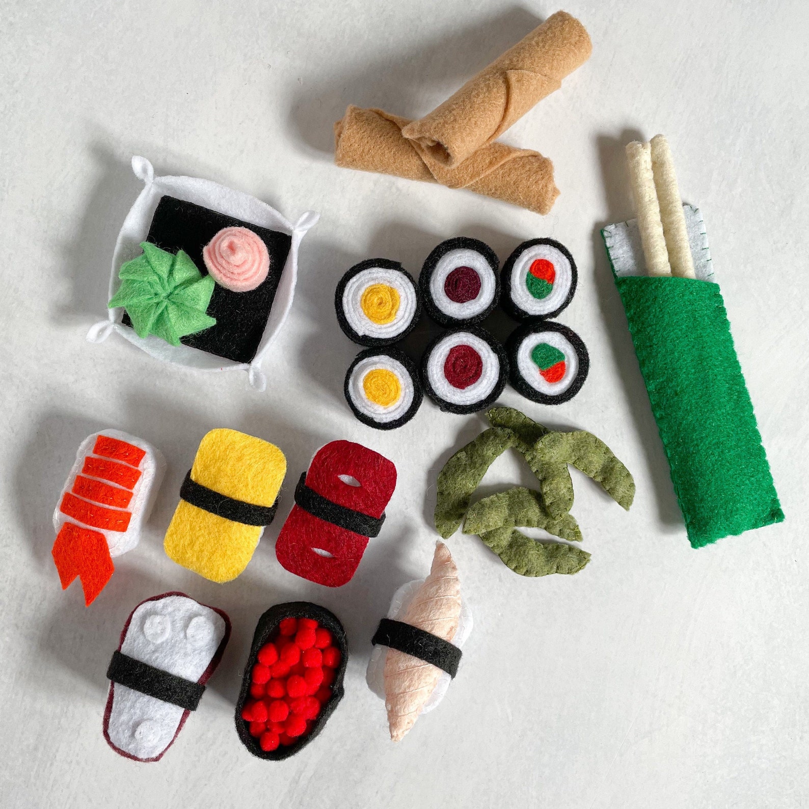 Felt Sushi Set Pretend Play Food Play Food Kids Toy | Etsy