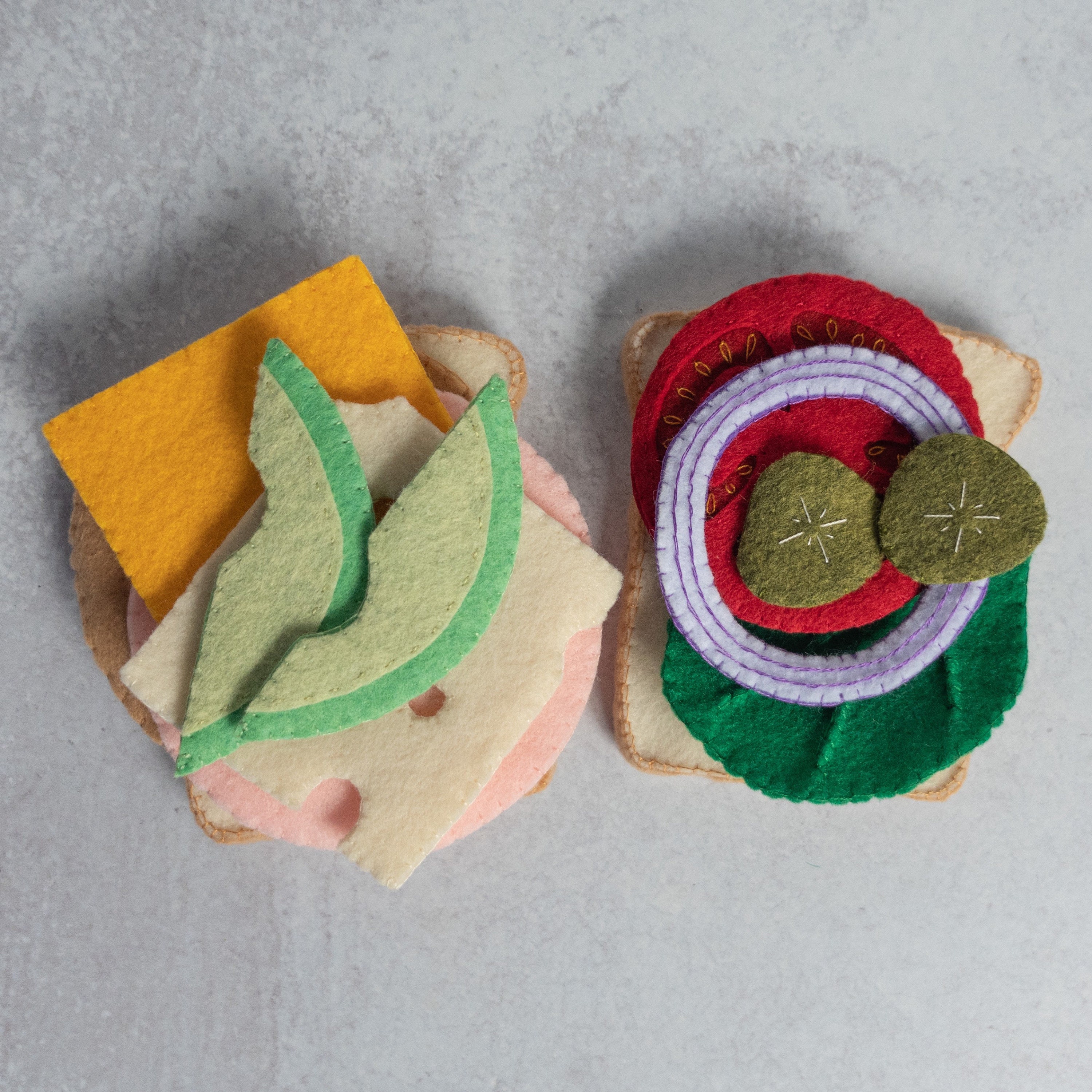 Felt Food Sandwich Felt Toys Pretend Donuts Eco Friendly - Etsy