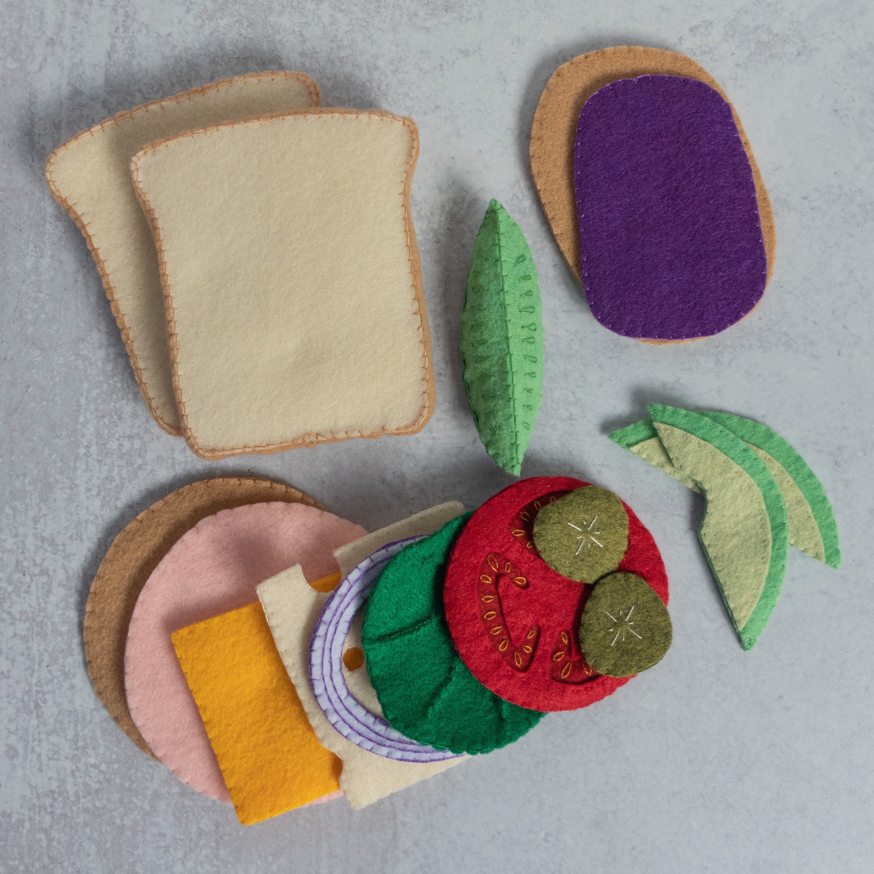 Felt Food Sandwich Felt Toys Pretend Donuts Eco Friendly - Etsy