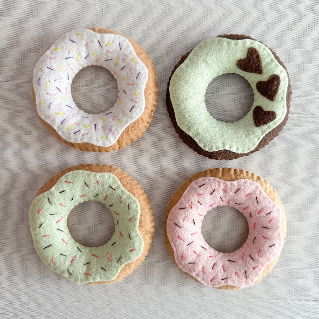 Felt Food Donut Play Food Donut Felt Toys Pretend Donuts Eco Friendly ...