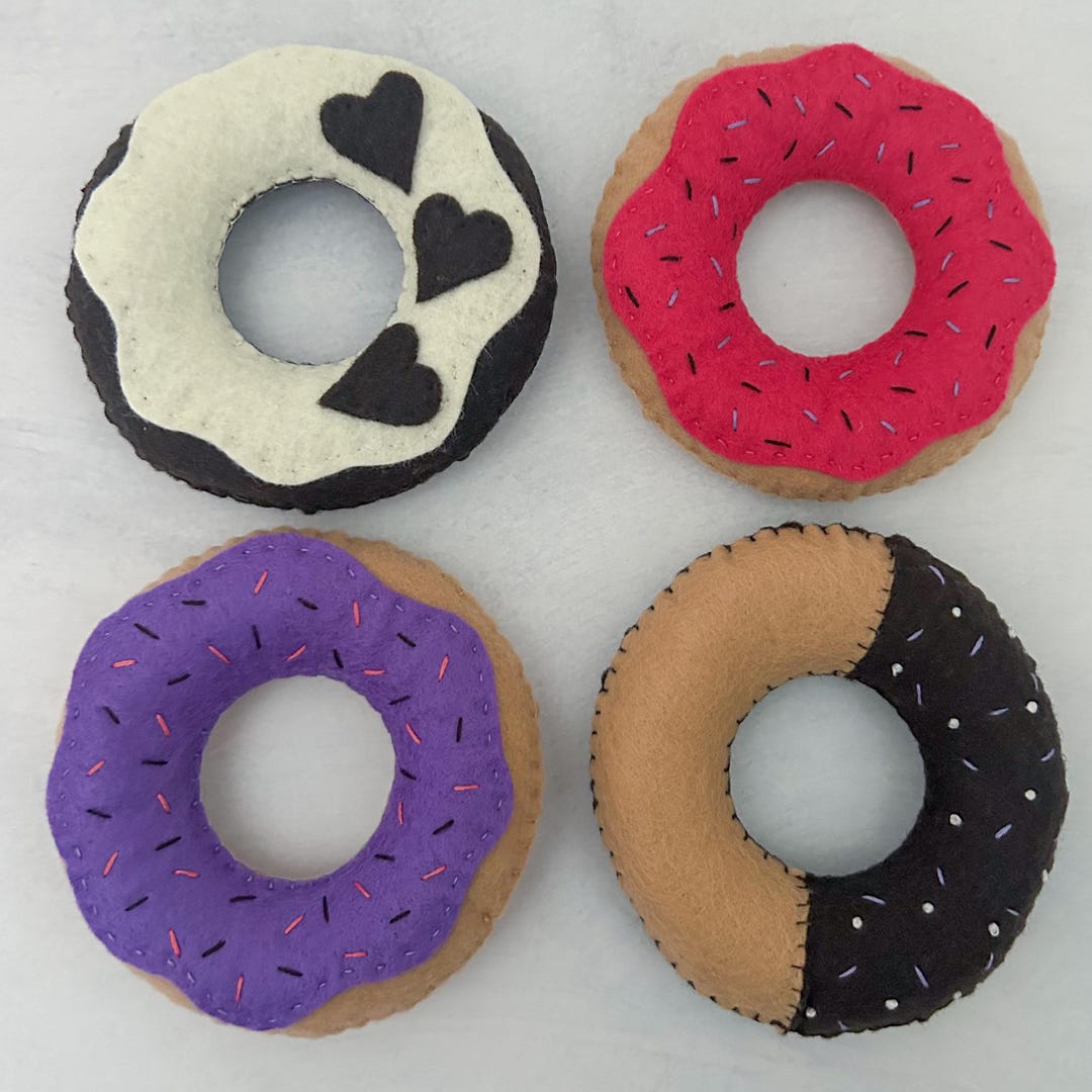 Felt Donut Set | Felt Pretend Food | Eco Friendly Pretend Food | Felt ...