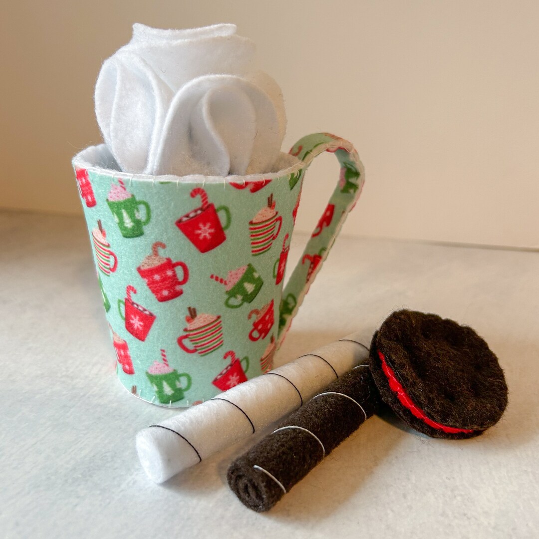 Felt Hot Chocolate Set | Felt Pretend Food | Eco Friendly Pretend Food ...