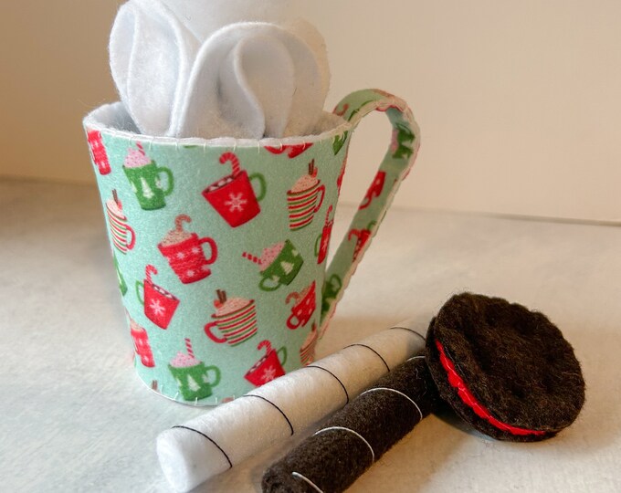 Felt Hot Chocolate Set | Felt Pretend Food | Eco Friendly Pretend Food ...
