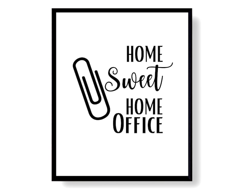 Work From Home Printable Art Desk Decor for Women Home Sweet - Etsy