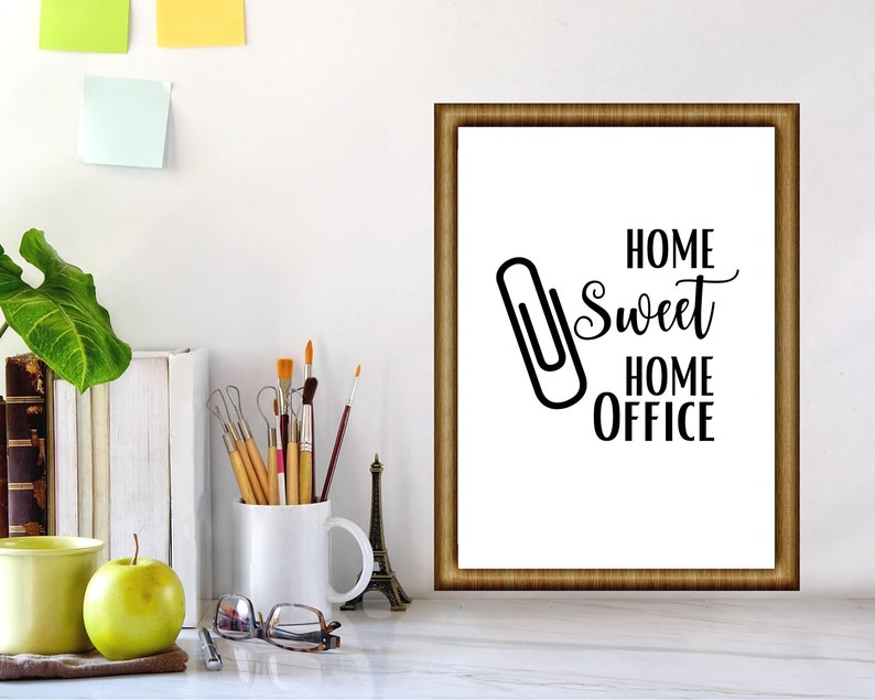 Work From Home Printable Art Desk Decor for Women Home Sweet - Etsy