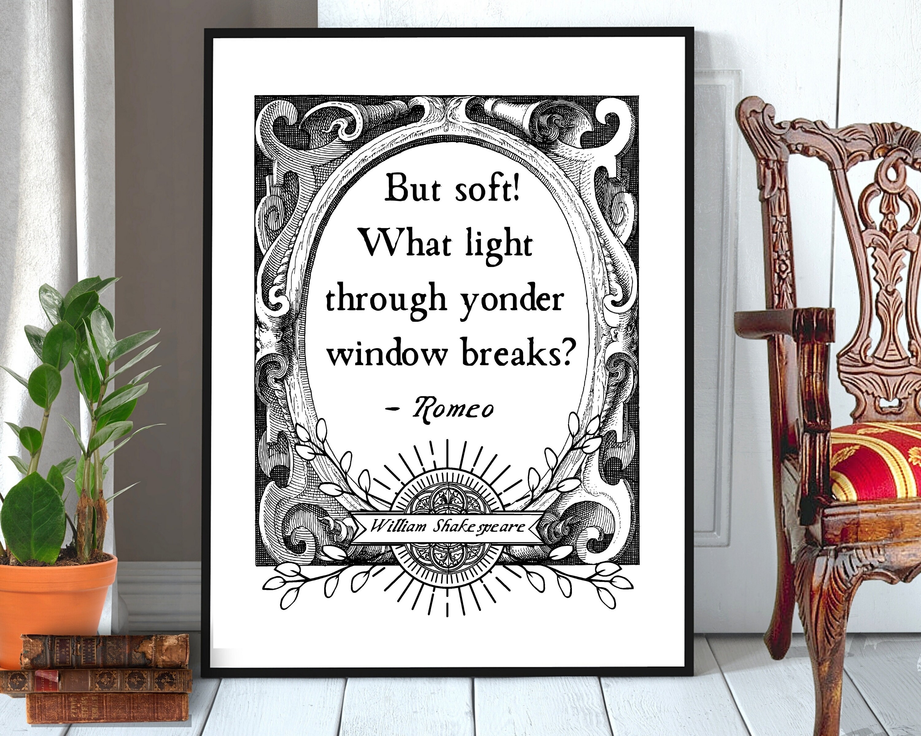 Romeo and Juliet Quote, Shakespeare Print Download, Literary Wall Art ...