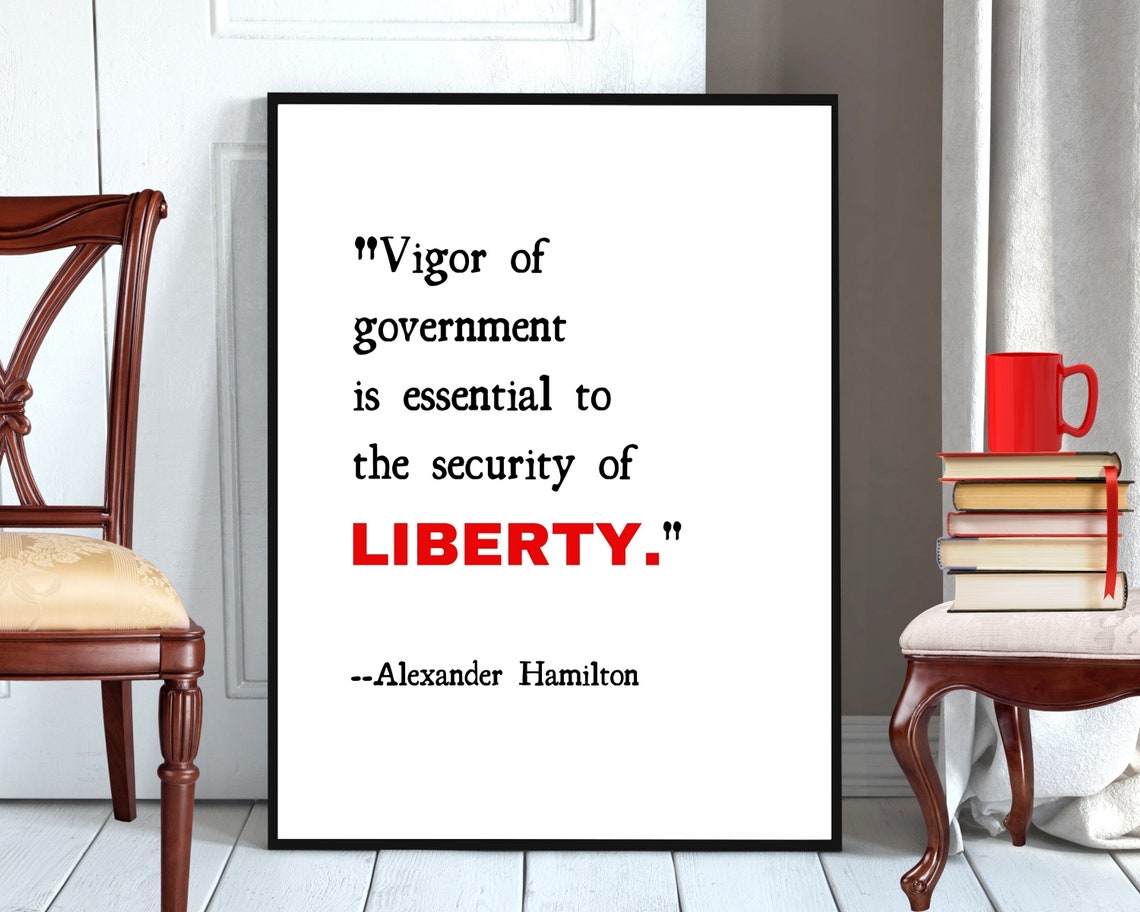 Alexander Hamilton Poster History Quote Print, Famous American Art ...