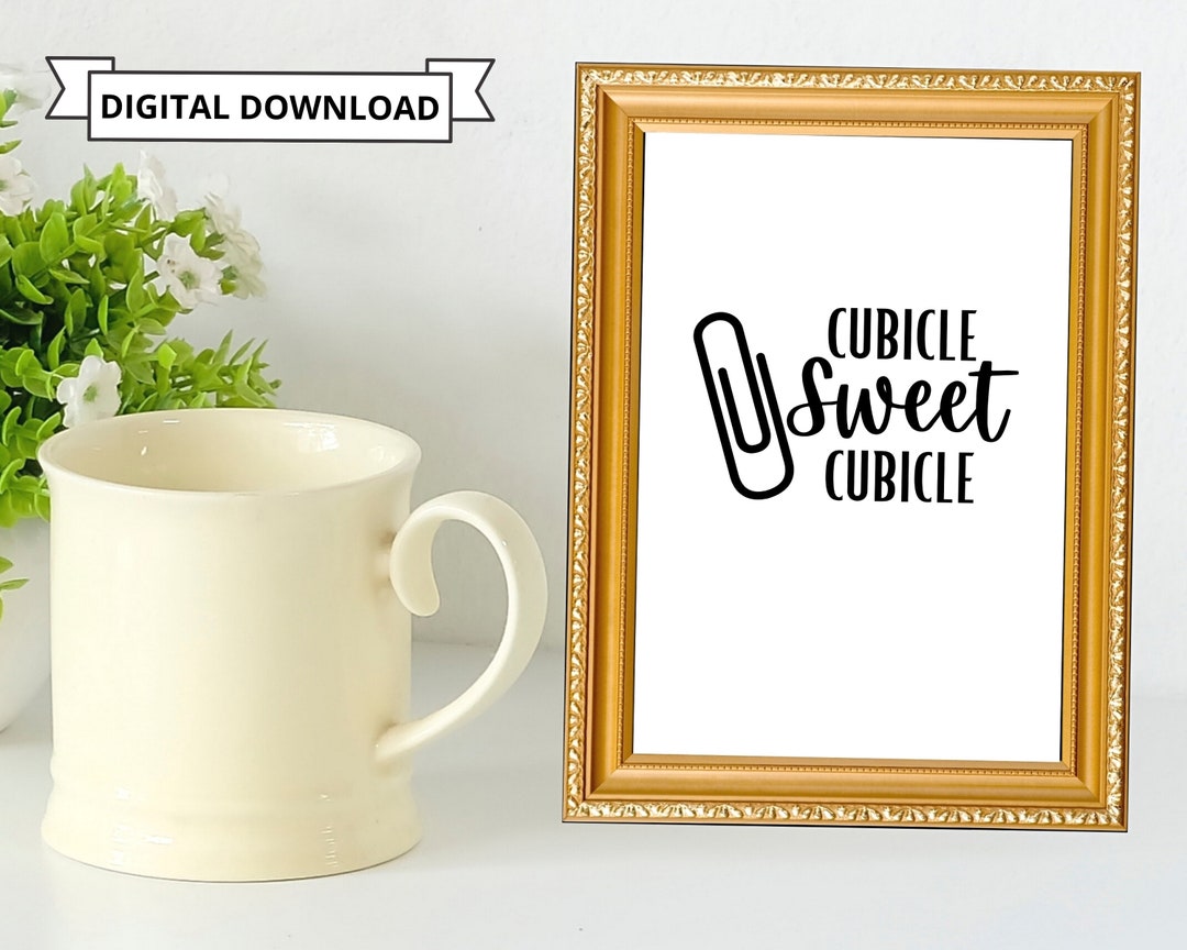 Mini Cubicle Sign Cute Cubicle Decor for Women Small Desk Sign ...