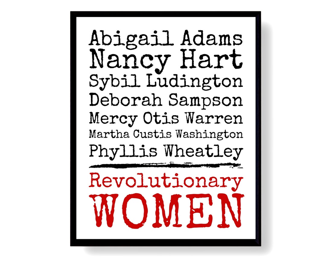 Revolutionary Women Feminism Poster, Colonial American Revolution ...